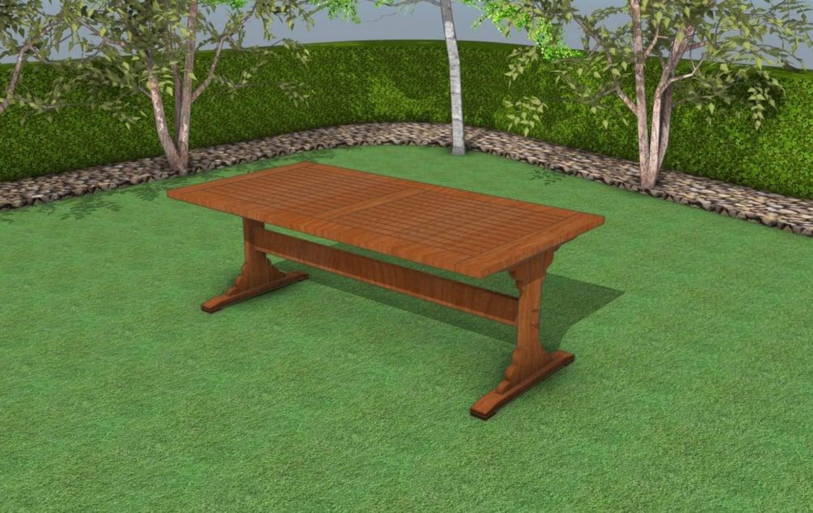 DIY Farmhouse Trestle Table Plans - Step-by-step PDF (digital Download ...