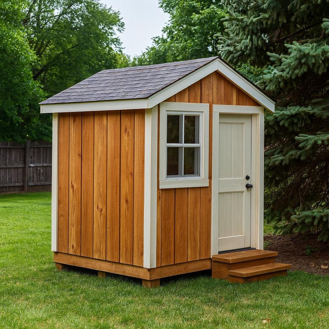 DIY 6x8 Small Garden Shed Plans - 6x8 Gable Backyard Shed Plans - Step ...