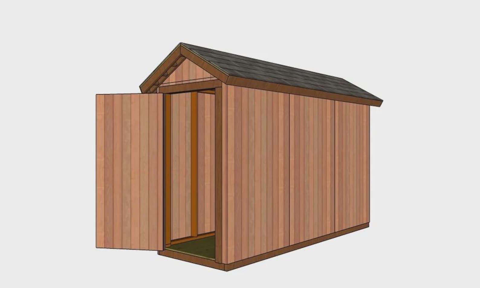 DIY Lean to Bike Shed Plans – Small Outdoor Bicycle Storage (PDF ...
