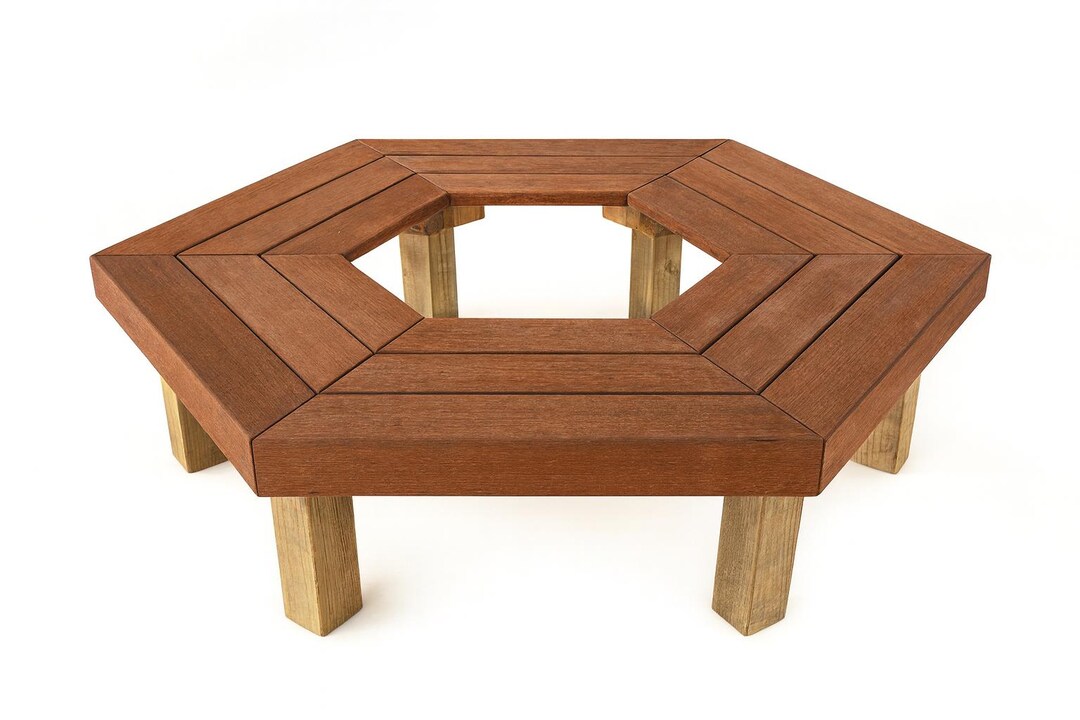 Hexagon Tree Bench Plans - Outdoor Digital Furniture DIY Plans - Etsy