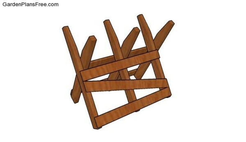Folding Sawbuck Plans - Adjustable 2x4 Log Sawhorse, One-day Build ...