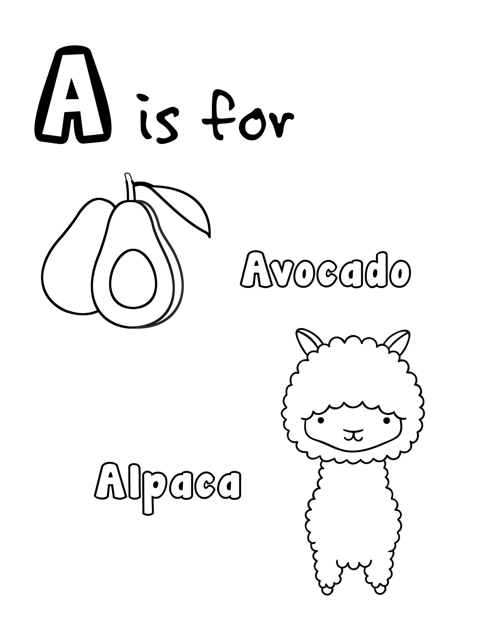 Alphabet Coloring Pages for Kids | Printable Coloring Pages | Great ...