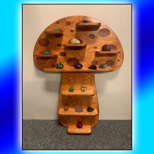 Mushroom Crystal Display Shelf Etsy