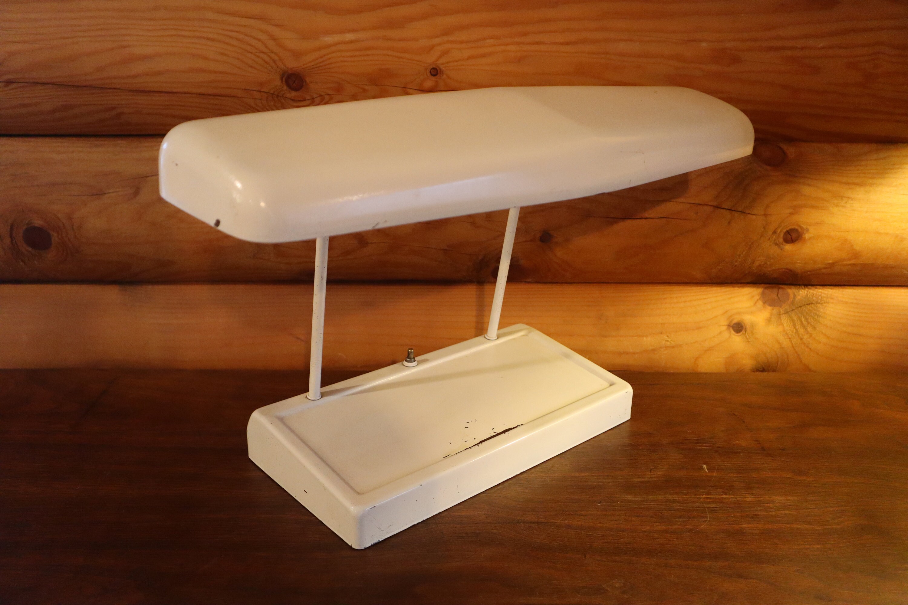 1960's White Industrial Fluorescent Desk Lamp - Etsy