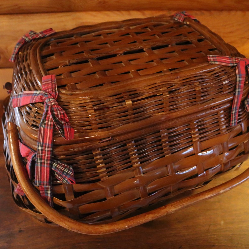 Wicker Picnic Basket - Etsy