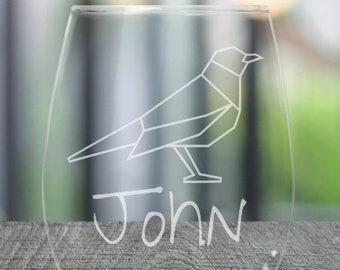 Crow Wine Glass - Etsy