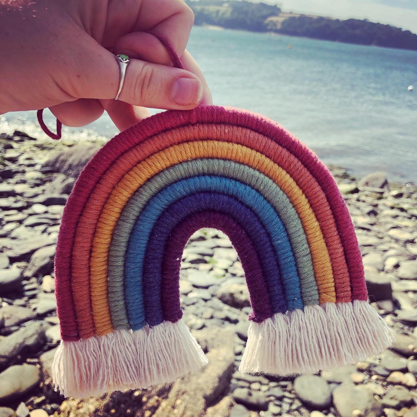Large Macrame Rainbow Macrame Rainbow in the UK Nursery - Etsy