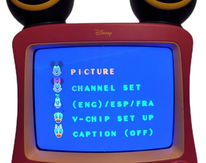 Vintage Mickey Mouse Themed Television Colour TV Awesome - Etsy