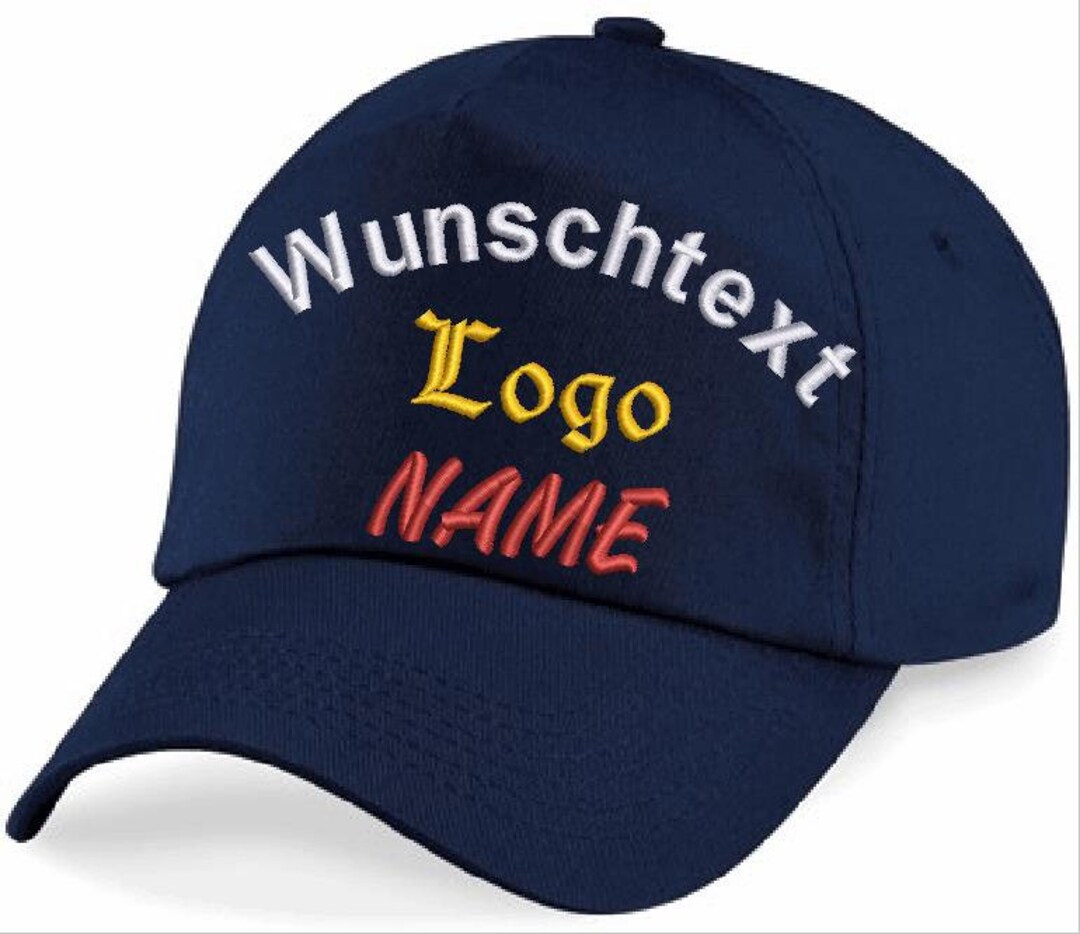 Cap With Embroidered Name, Logo, Custom Text, Cap, Cappy, Club Logo ...