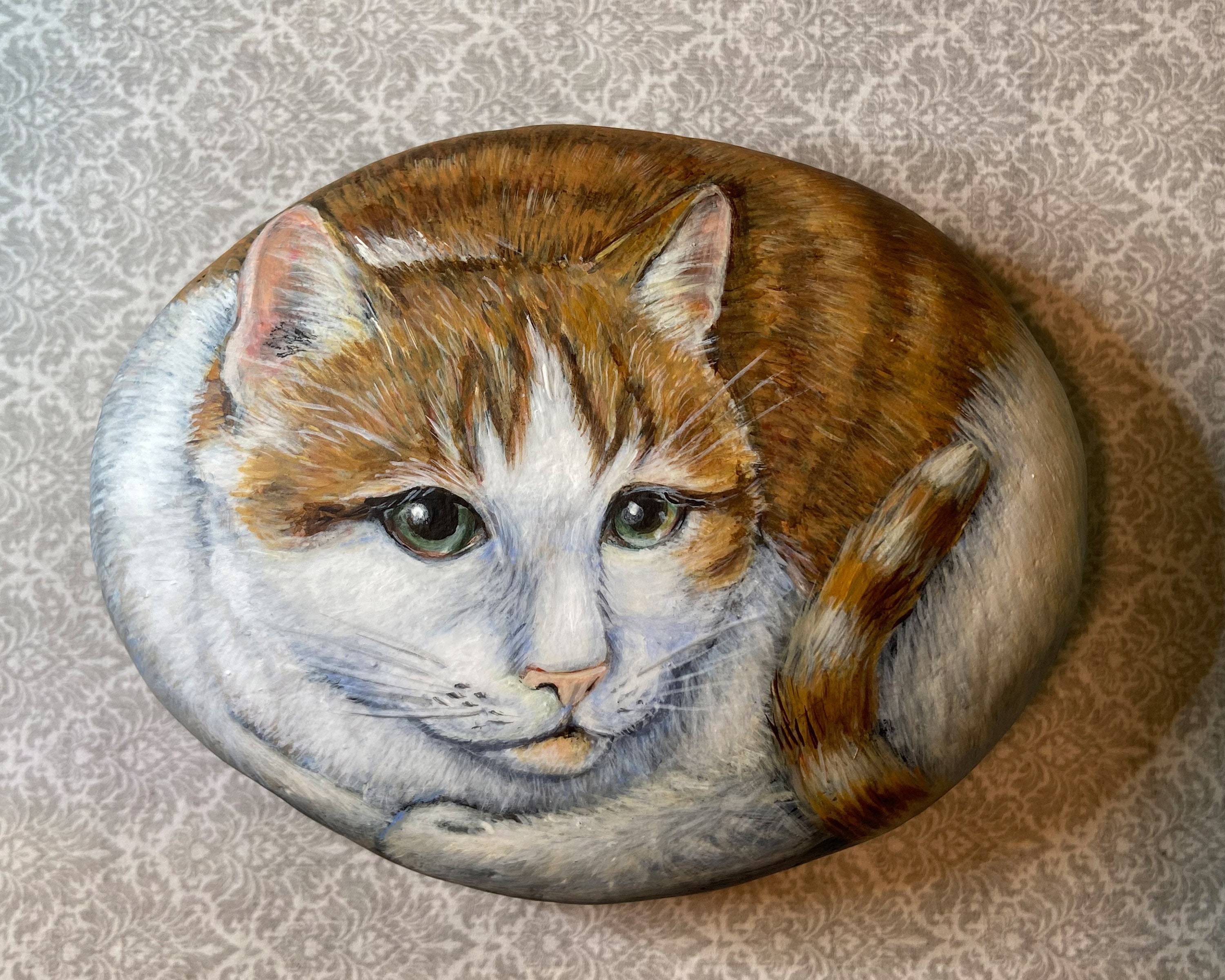 Custom Cat Portraits on Natural Stone - Etsy