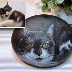 Custom Cat Portraits on Natural Stone - Etsy
