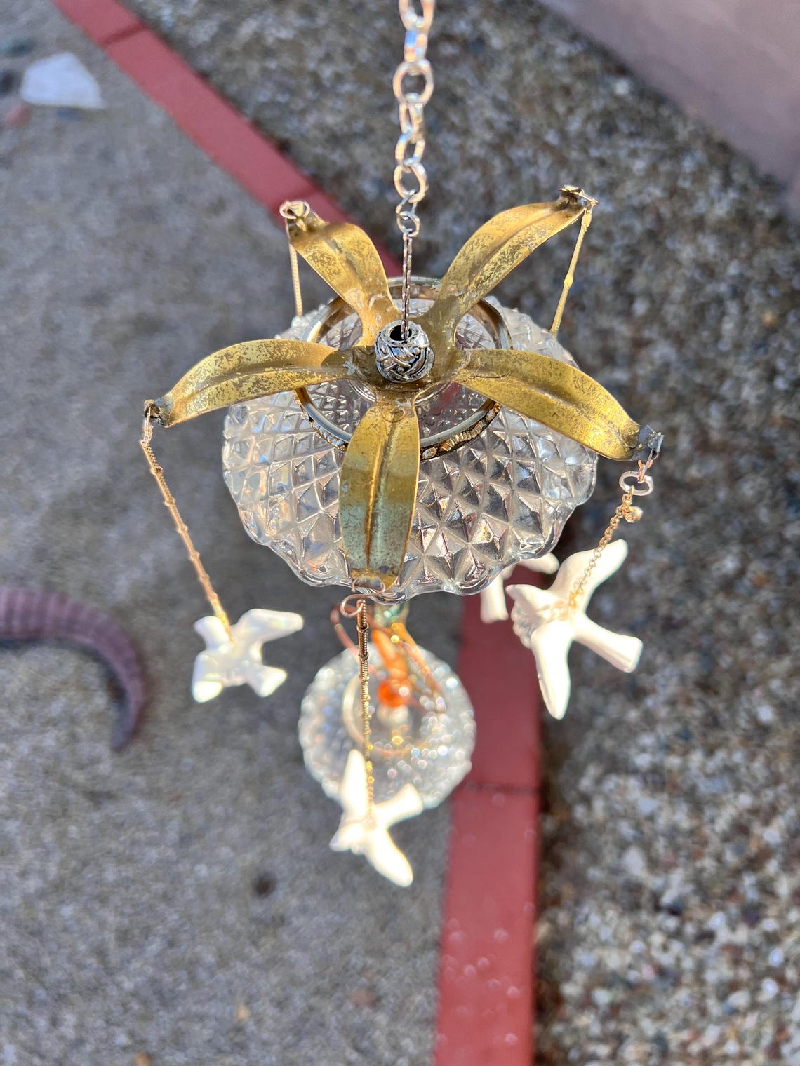 Two Tier White Dove High Sparkle Light Catcher - Etsy