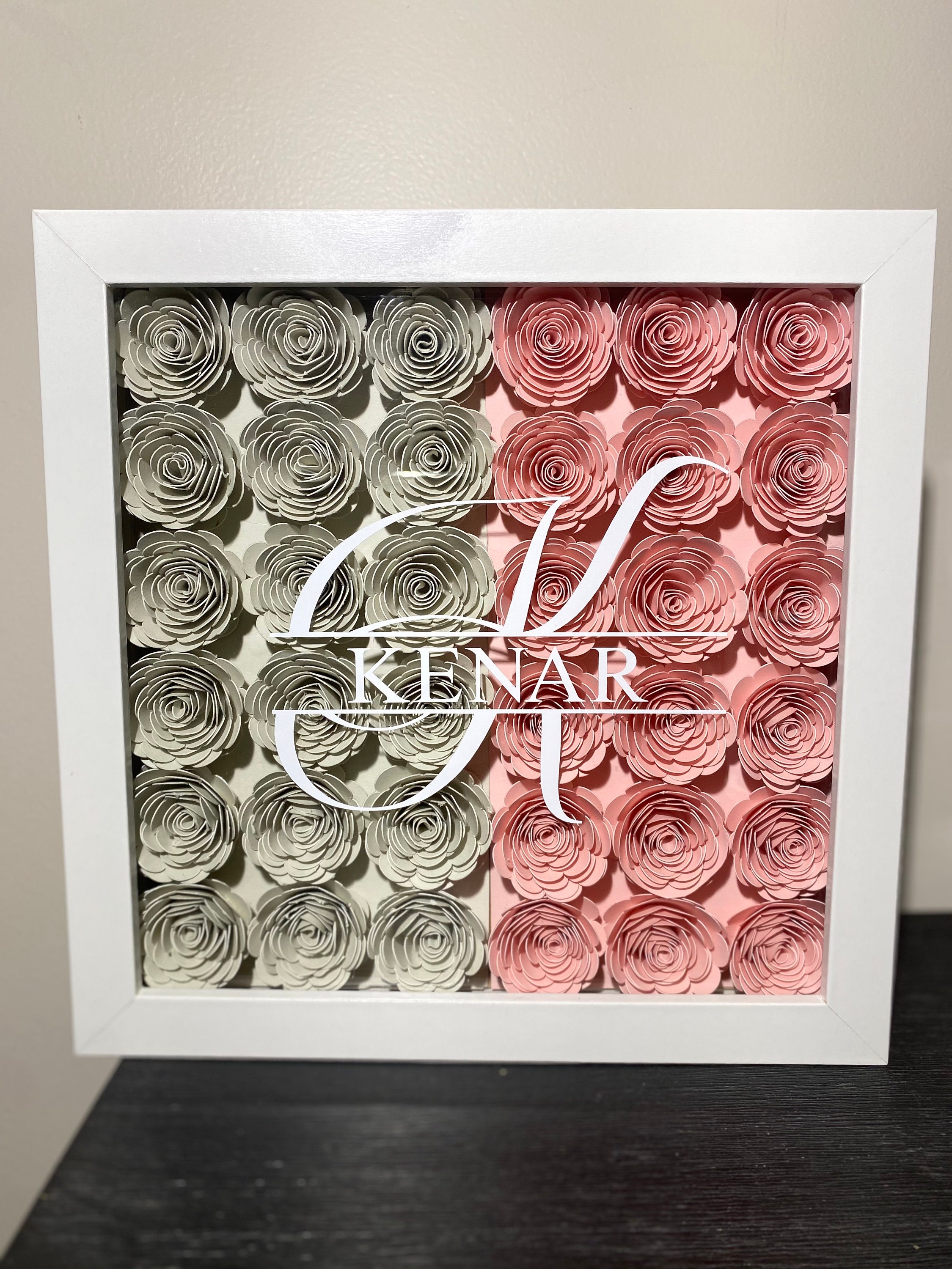 Personalized Shadow Box Flower Shadow Boxes Graduation | Etsy