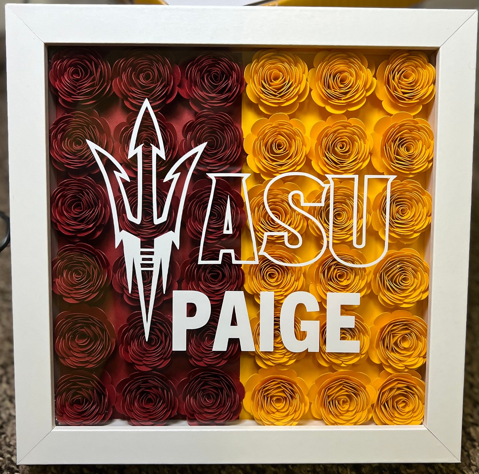 Personalized College Shadow Box L College Graduation Gift - Etsy