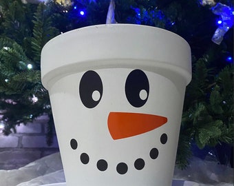 Clay Pot People SNOW MAN Terra Cotta Pot People Pot Heads - Etsy