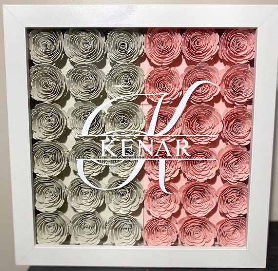 Personalized Shadow Box Flower Shadow Boxes Graduation | Etsy