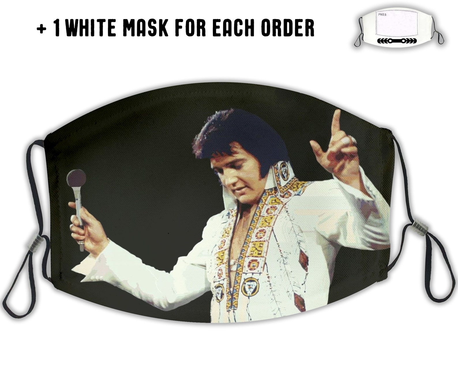 Elvis Presley Face Mask Gift Idea For Rock n Roll Fan Lover | Etsy