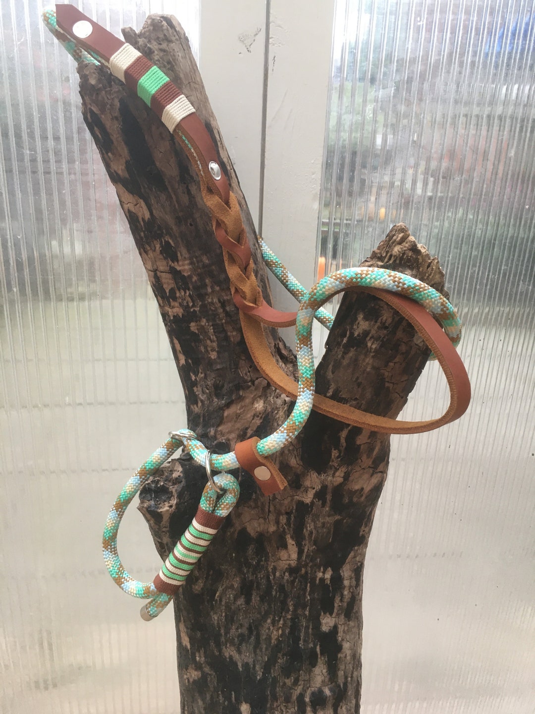 Hunting or Retriever Line, With Braided Leather Handle. PPM Rope Ø 10 ...