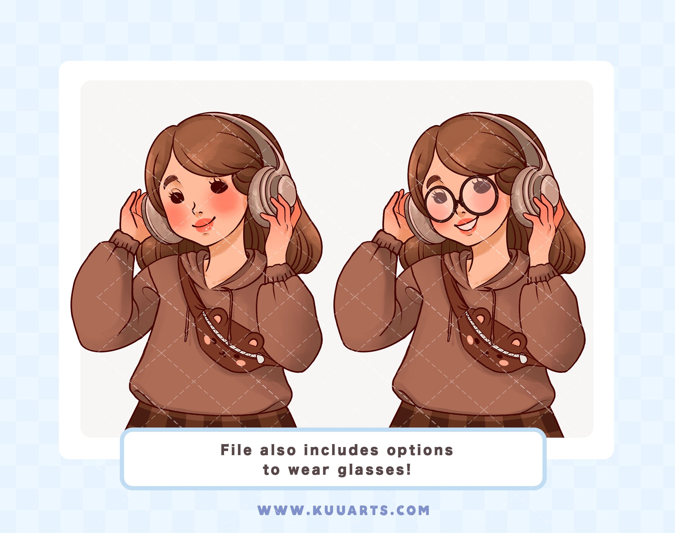 Kawaii Cozy Gamer Girl Pngtuber | Cute Ready Gaming Vtuber Avatar for ...