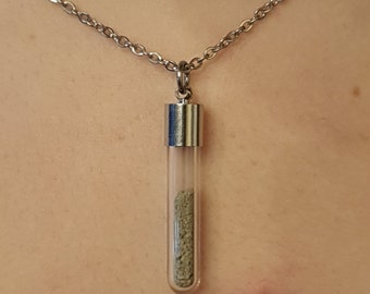 Martian Meteorite Dust Test Tube Pendant, Glass Vial Pendant, Space ...