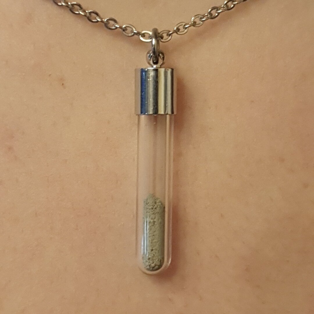 Martian Meteorite Dust Test Tube Pendant, Glass Vial Pendant, Space ...