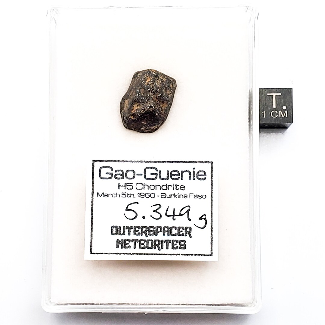 Gao Guenie H5 Chondrite Meteorite With Fusion, 5.349g, Outer Space Rock ...