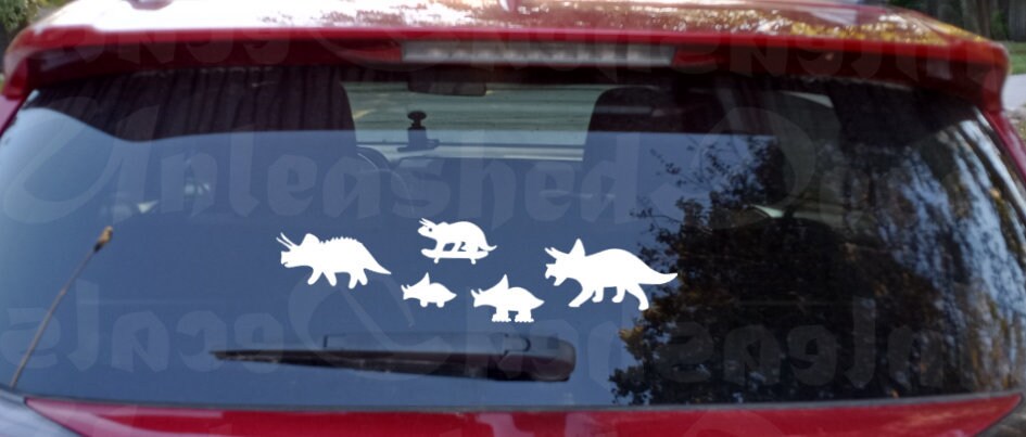 Car Window Decal, Dinosaur Sticker, Family Decal, Window Sticker ...