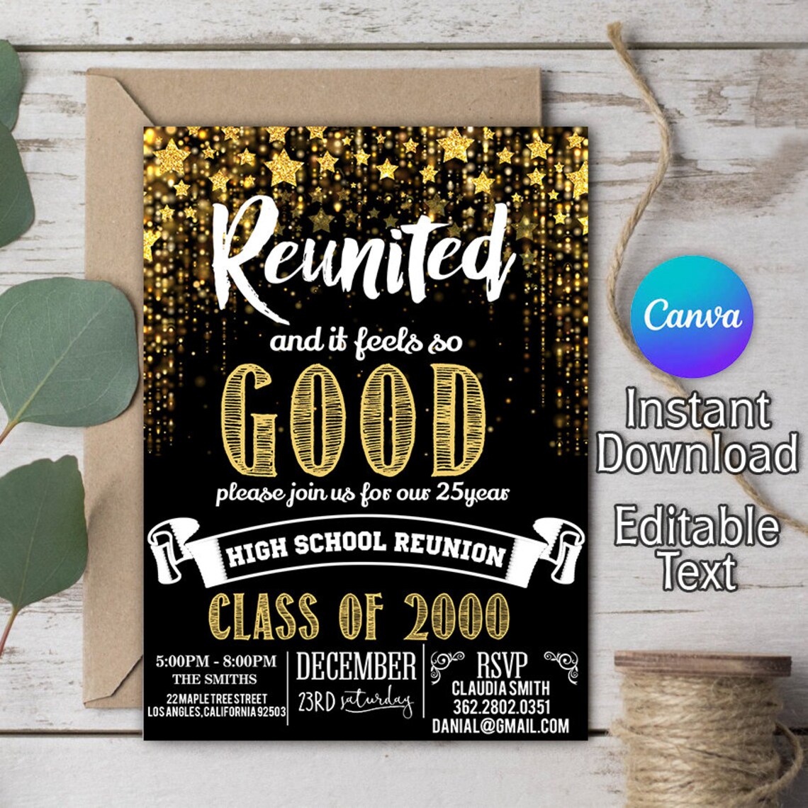 High School Reunion Invitation, College Reunion Invitation, Reunion ...