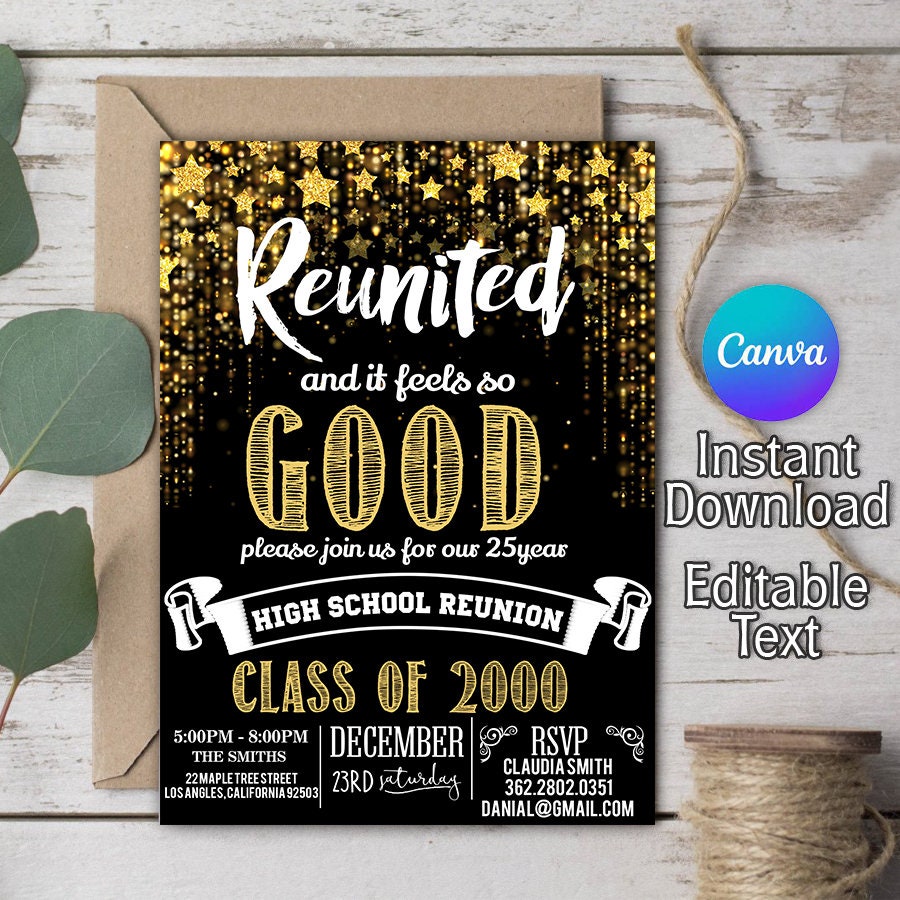 High School Reunion Invitation, College Reunion Invitation, Reunion ...