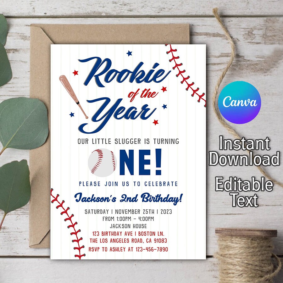 Baseball Birthday Invitation Baseball Invitation Baseball - Etsy