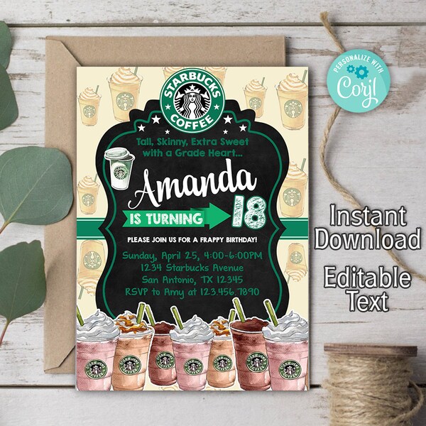 Coffee Birthday Party Invitation - Etsy