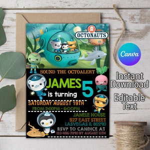 Octonauts Invitation, Octonauts Birthday Invitation, Octonauts Party ...
