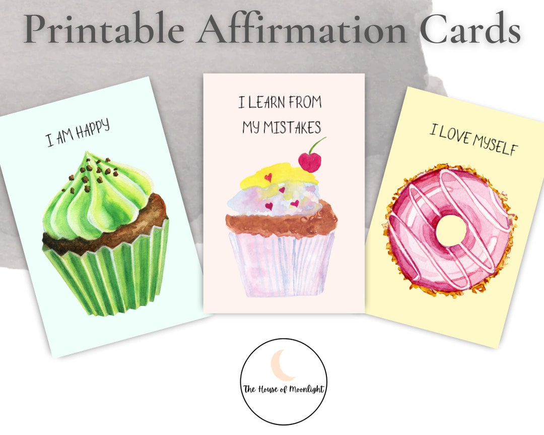 Printable Sweet Treats Affirmation Cards - Etsy