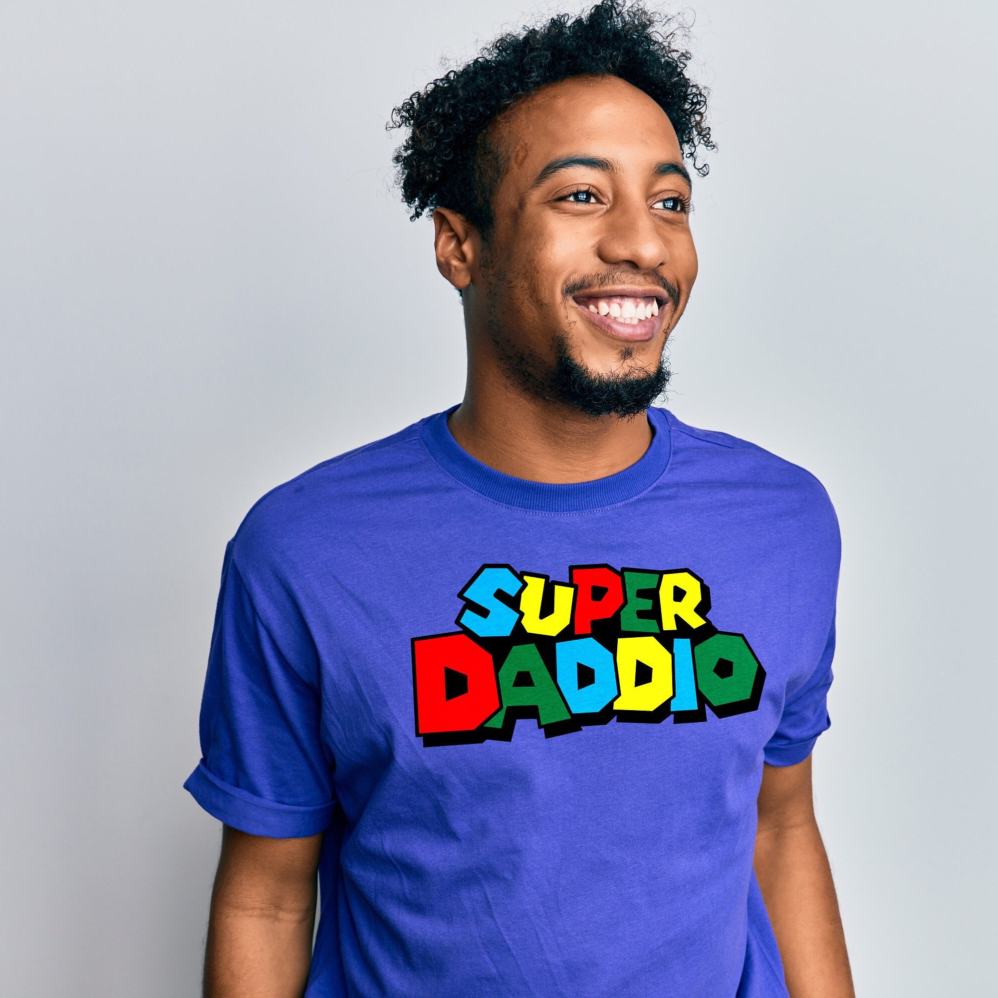 Super Daddio T-shirt for Gamer Dads and Super Mario Fans - Etsy