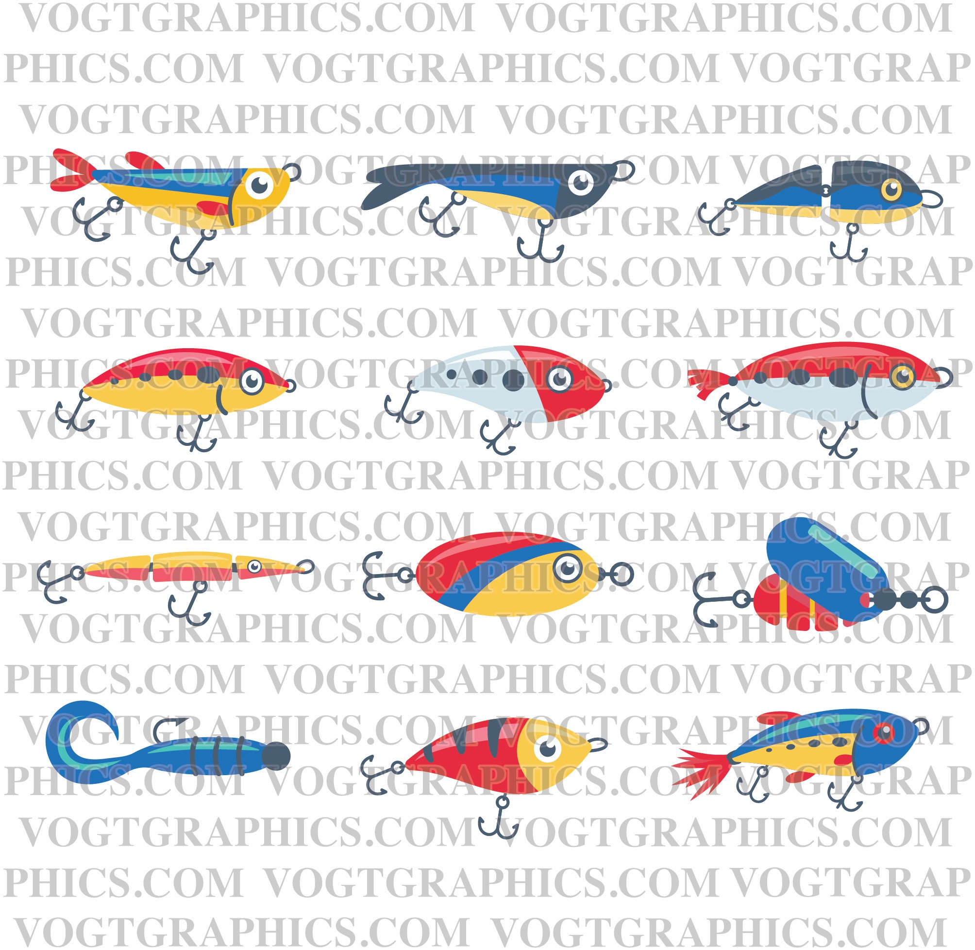 Fishing Lures SVG | PNG - Etsy