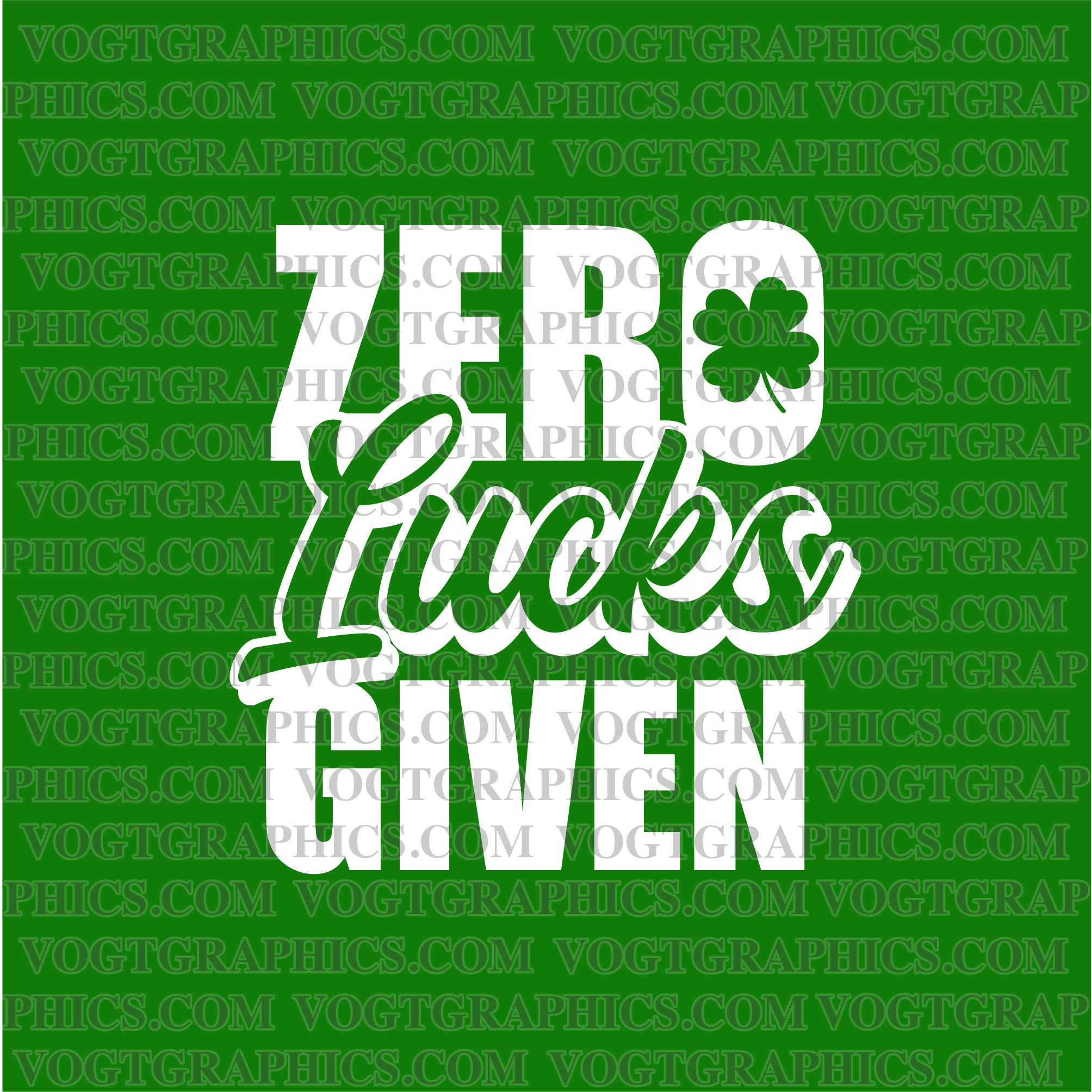 Zero Lucks Given SVG PNG - Etsy