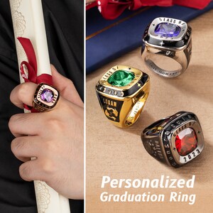 Custom Class Ring for Men's High School, College & University ...