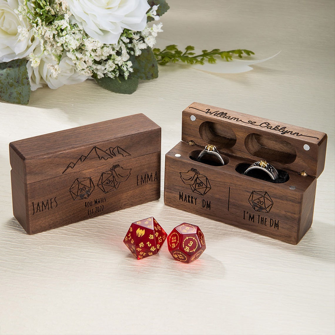 Custom Ring Box for RPG Couples, Dungeons and Dragons, Gift for DND ...
