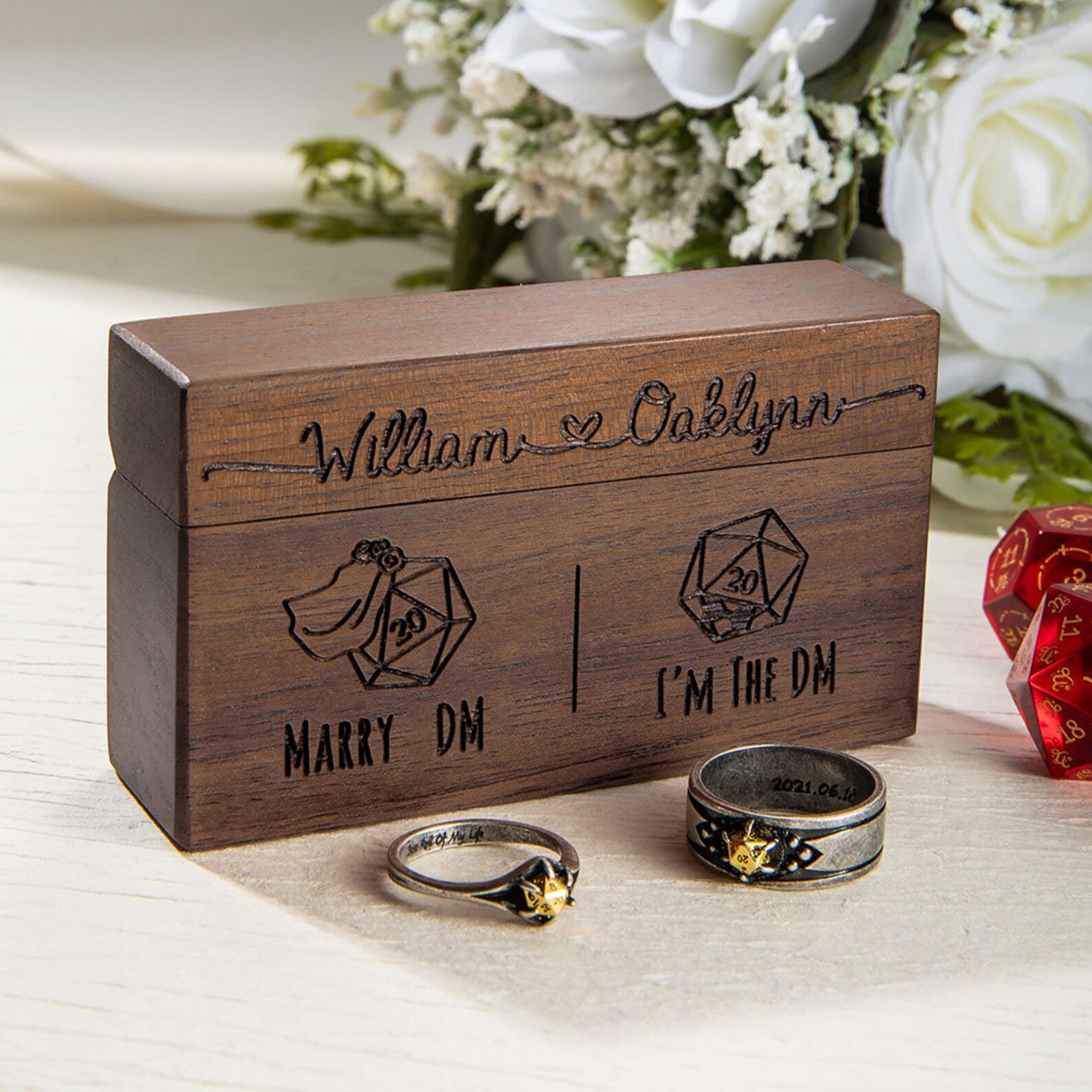 Custom Ring Box for RPG Couples, Dungeons and Dragons, Gift for DND ...