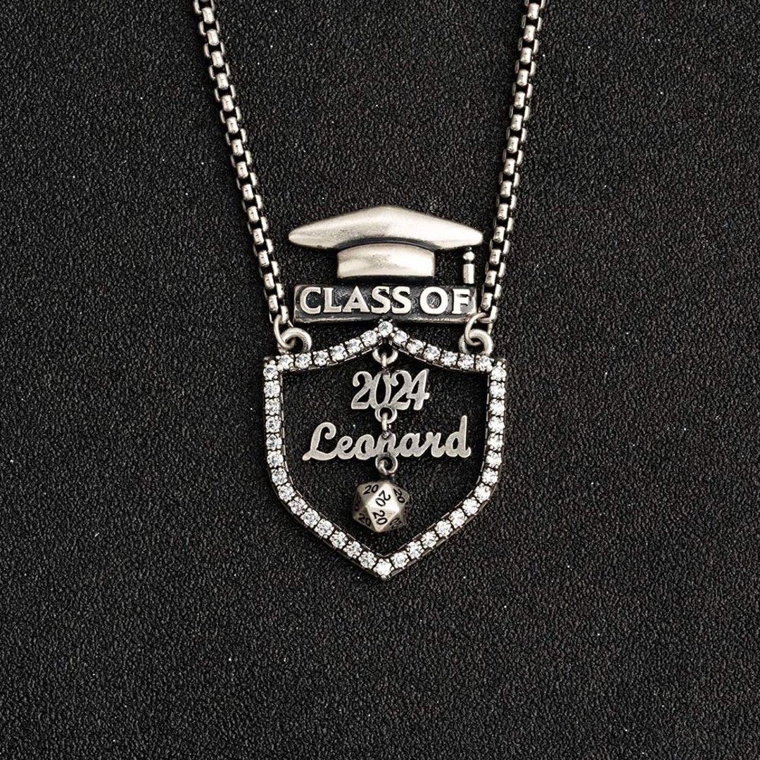 Personalized Name With Graduation Cap Necklace, Class Graduation Cap ...