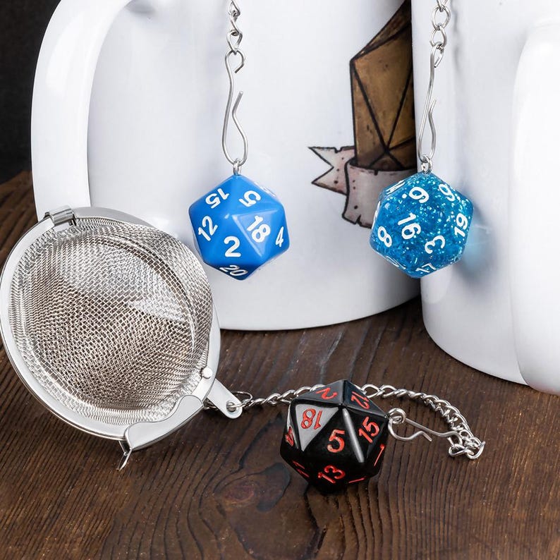 D20 Dice Fine Mesh Tea Ball Infuser, D20 Infuser Ball, Tea Infuser ...
