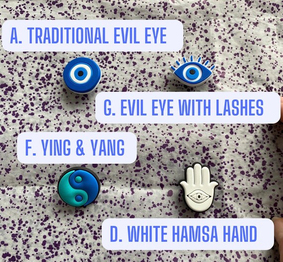 Evil eye croc charm store