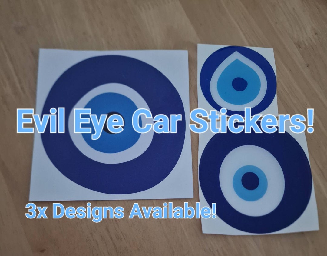 Evil Eye Car Sticker, Nazar Car Sticker, Car Charms, Car Stickers, Evil ...