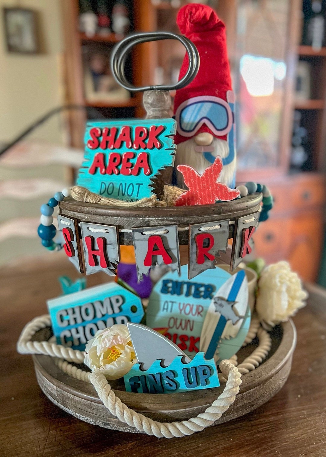 Shark Tiered Tray Home Decor - Etsy