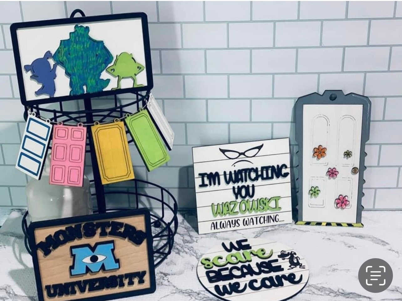 Monsters Inc Tires Tray Decor Decor Pieces Tiered Tray - Etsy