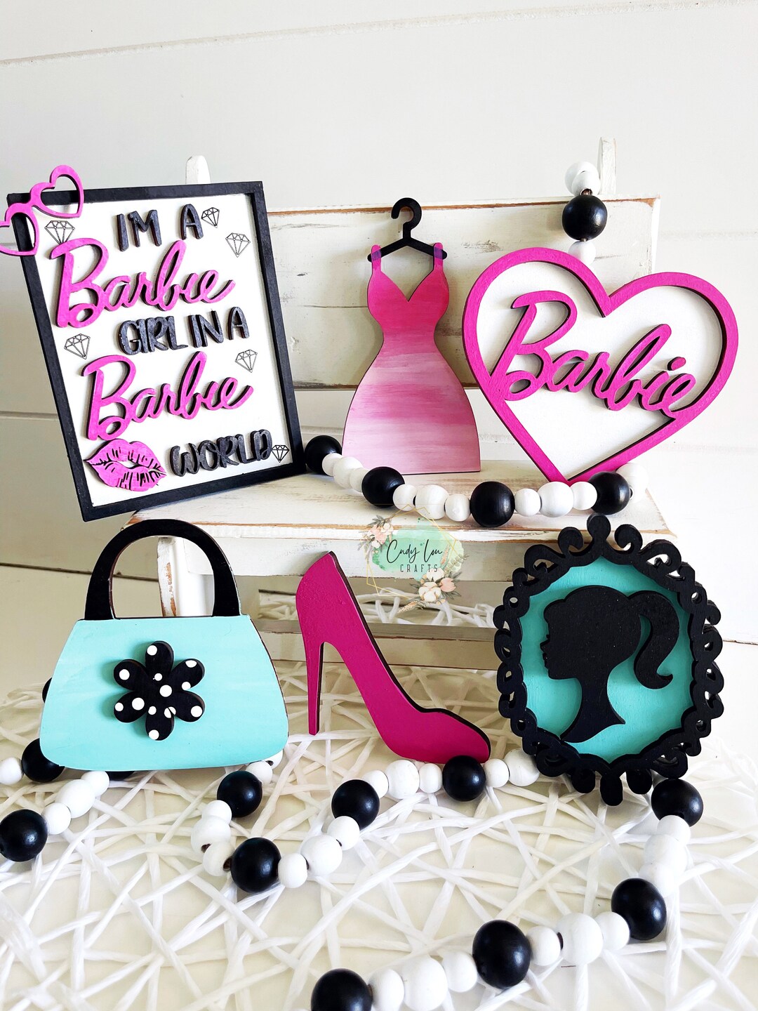 Tier Tray Decor Barbie Pink Decor Pieces - Etsy