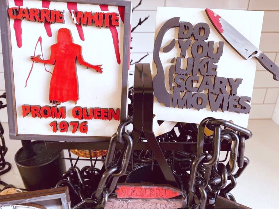 Horror Movie Tiered Tray Set Halloween Tiered Friday the - Etsy