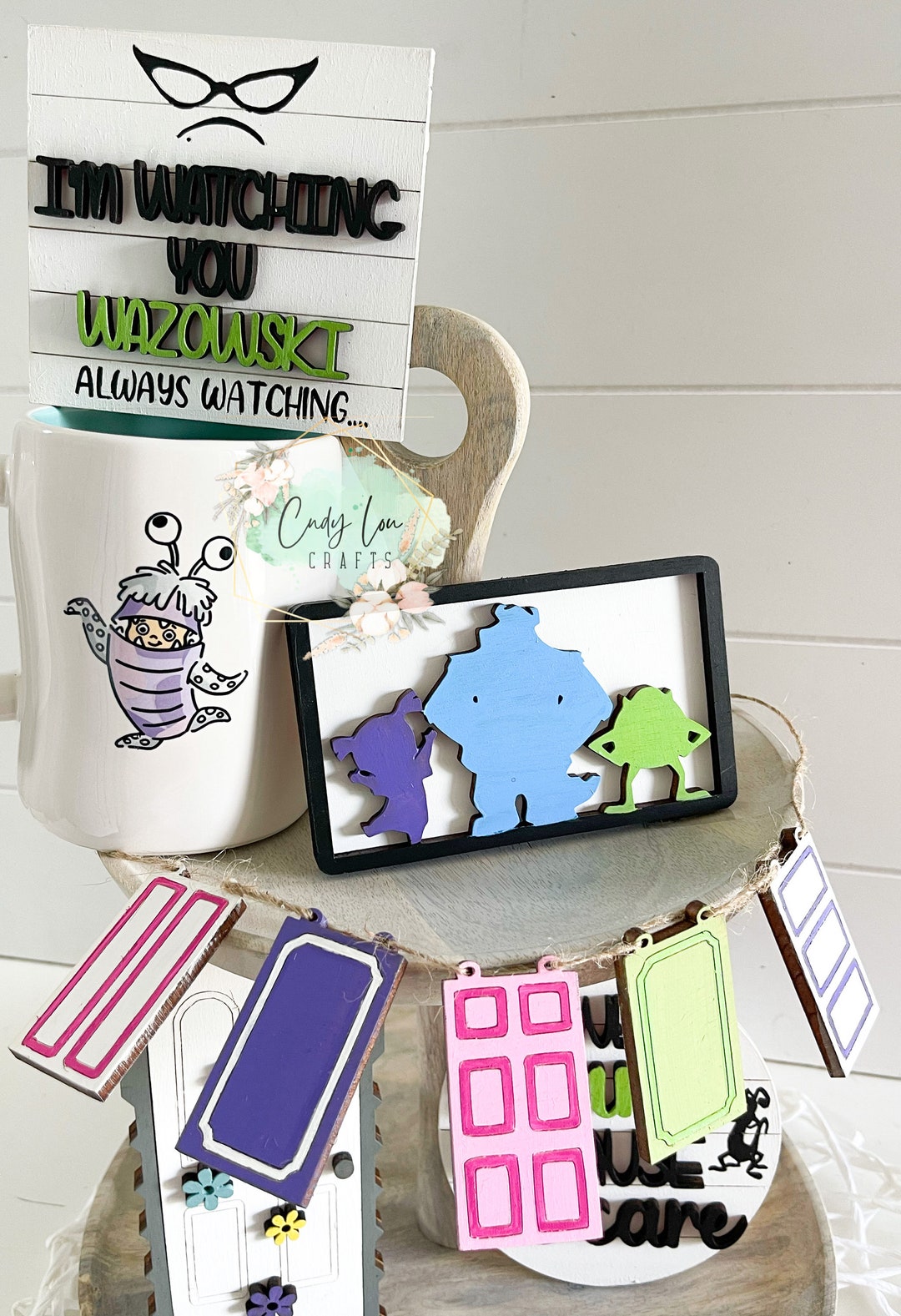 Monsters Inc Tires Tray Decor, Decor Pieces , Tiered Tray - Etsy