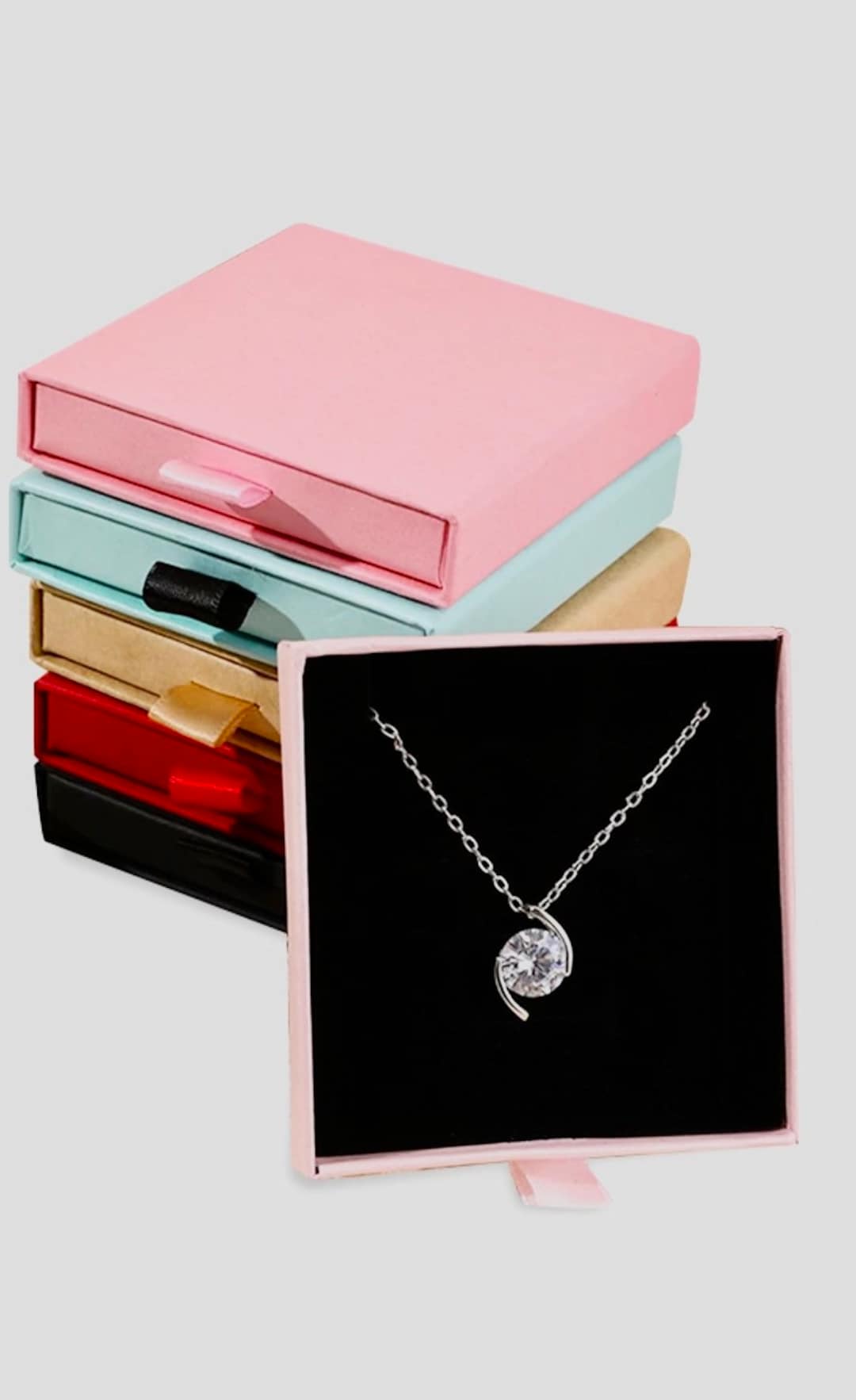 Jewellery Gift Boxes for Necklace Earrings Bracelet Slide Open Jewelry ...