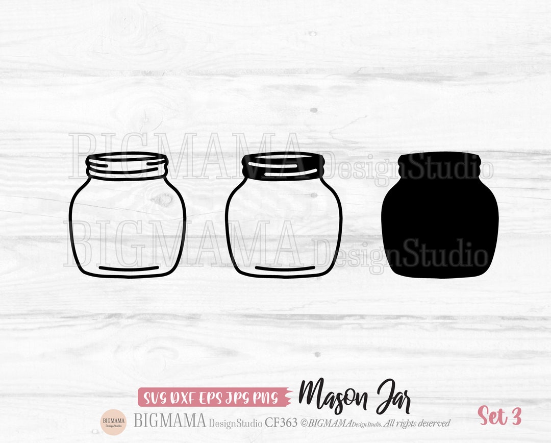 Mason Jars Svg,mason Bottle,glass Jars,monogram Frame,vase,name,outline ...